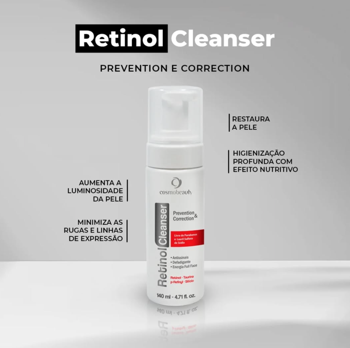 Retinol Cleanser SABONETE Anti-Aging Facial Mousse COSMOBEAUTY – Derma ...